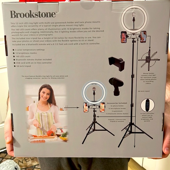 Brookstone | Cameras, Photo & Video | 2 Inch Deluxe Led Ring Light ...